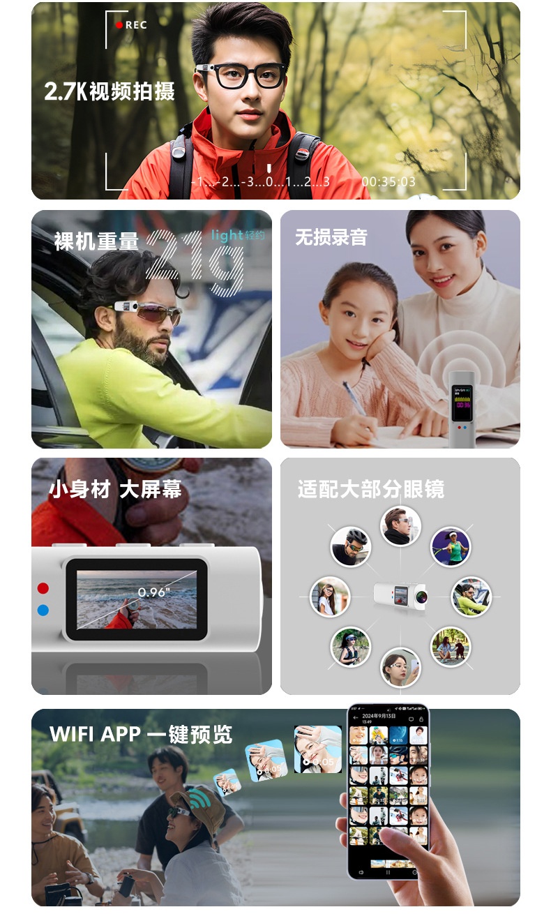 Multifunctional Sports Camera 1080P HD Video Portable Anti-Shaking with ...