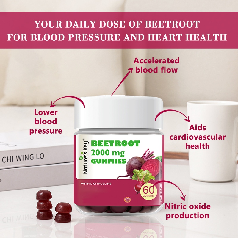 Nature's Key Beetroot Gummies-Sugar&gelatin-free vegetarian blood ...