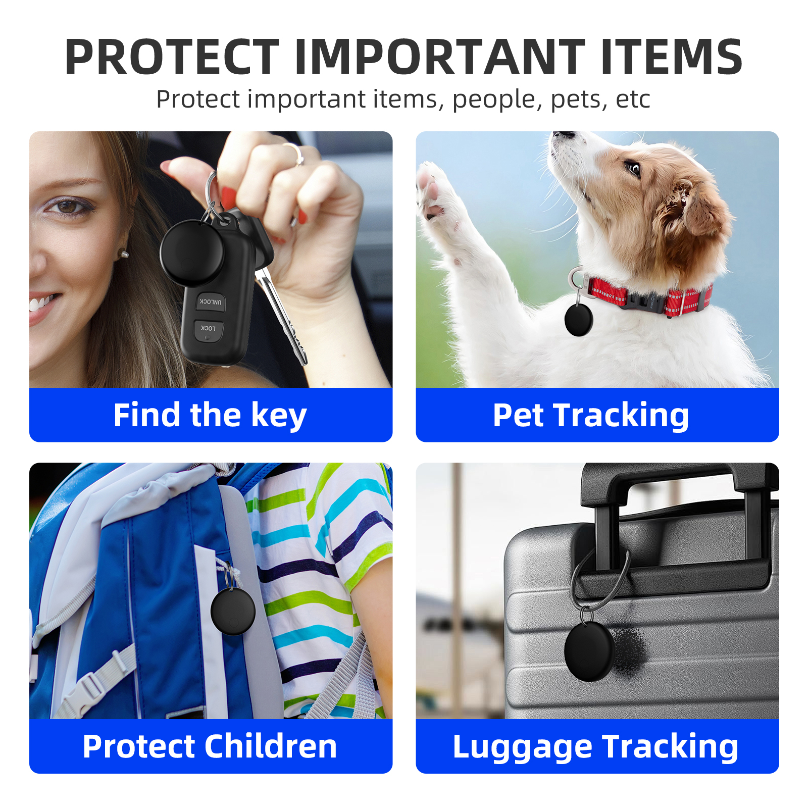 Portable GPS Tracker for Android, Google Find My, Smart Tag, Global ...