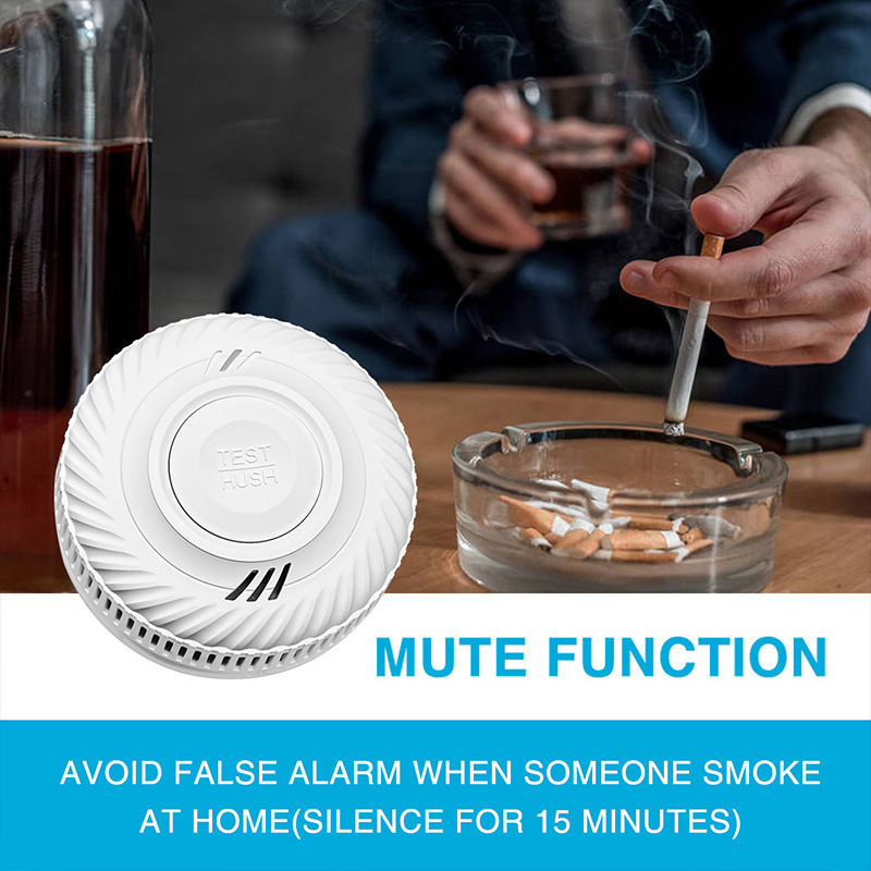 Built-in 10 Year Battery Smoke Detector WiFi Function Tuya Smart Home ...