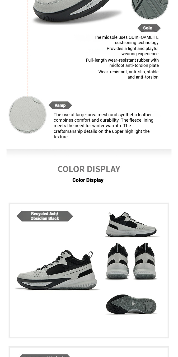 361 Degrees basketball shoes men's sports shoes winter suede leather ...