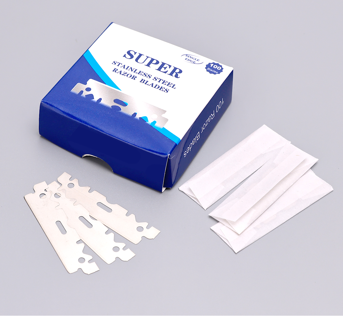 Half Piece Old-Fashioned Razor Blade Single-Sided Razor Blade Stainless ...