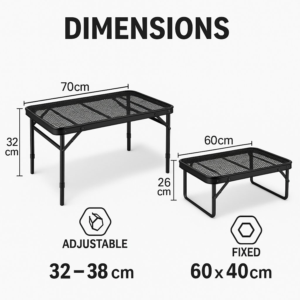 WTHB Outdoor folding mesh table Multifunctional iron mesh table ...