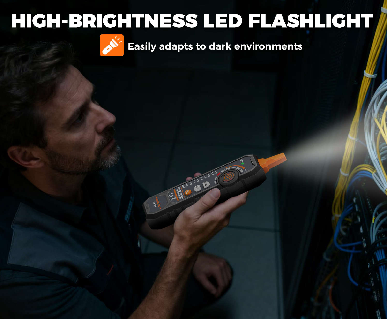 POROMETISTO MCT01 Network Cable Tester 60V Intelligent Anti-burn RJ11 ...