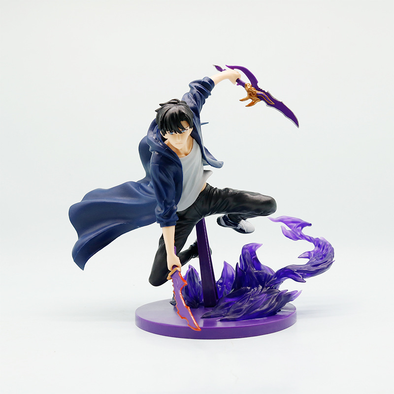 1Pcs 20cm Hot New Solo Leveling Anime Figure Battle Edition Sung Jin ...