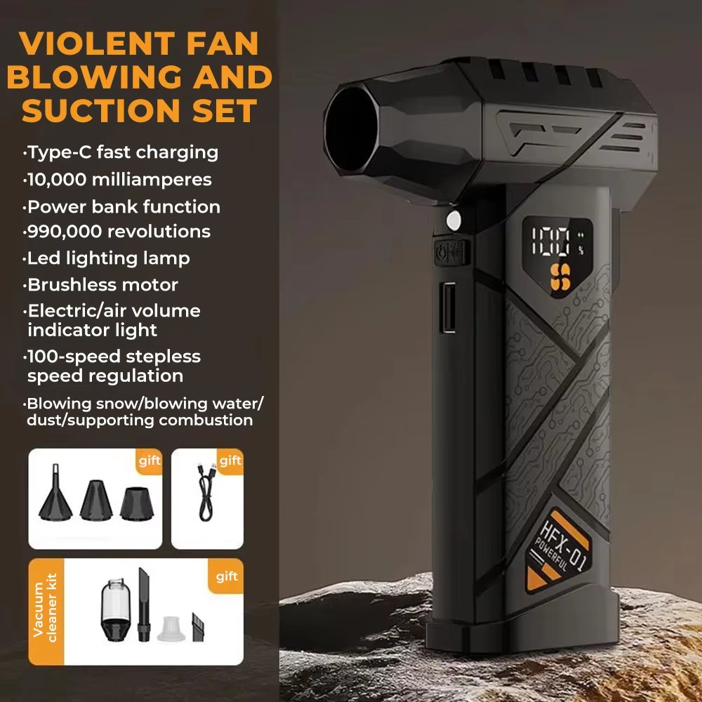 Powerful Violent Fan 990000RPM Turbo Air Blower With Power Bank High ...