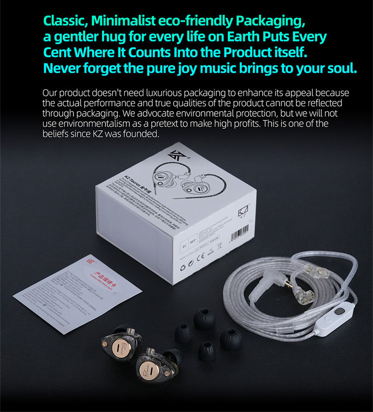 KZ Taurus Gaming Earbuds With Microphone 2DD In Ear Monitors IEM ...