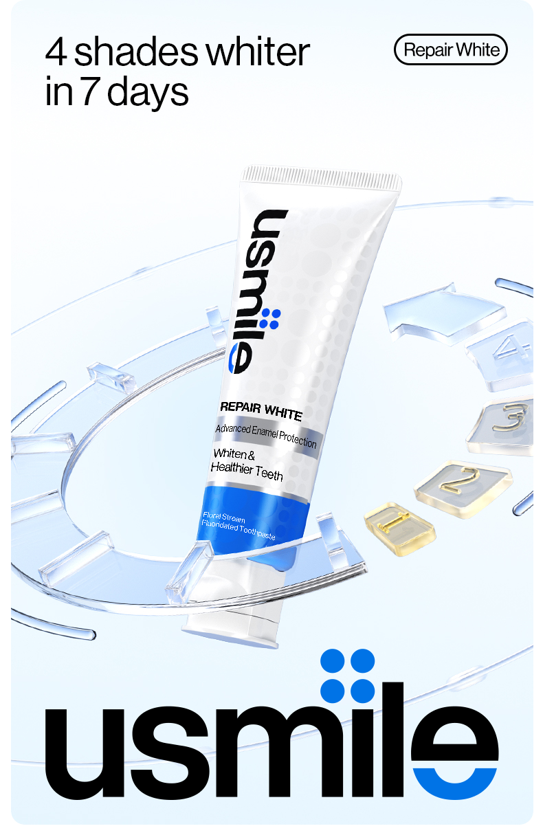 usmile Repaire White Toothpaste 100g/tube, Stains Removal & Enamel ...