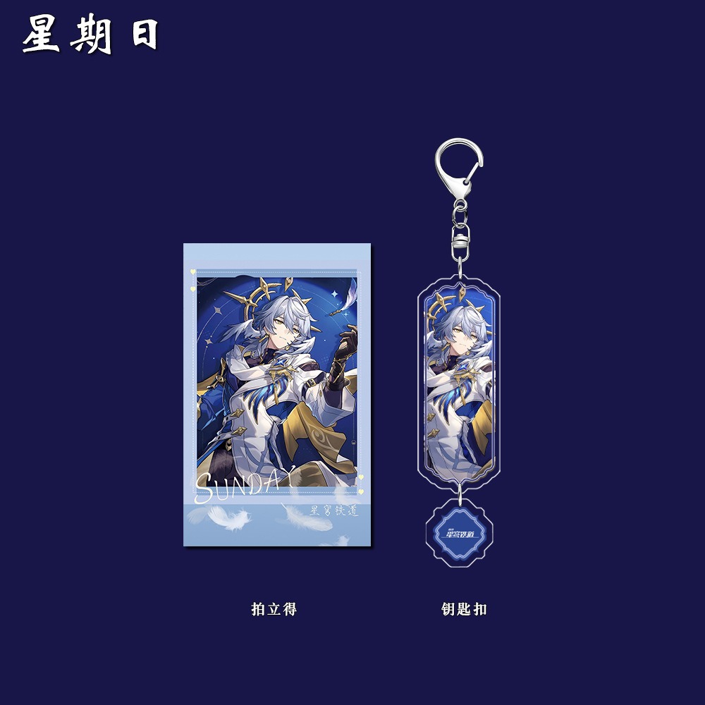 16pcs/set Anime Honkai: Star Rail Sunday Badge Keychain Photo Card ...