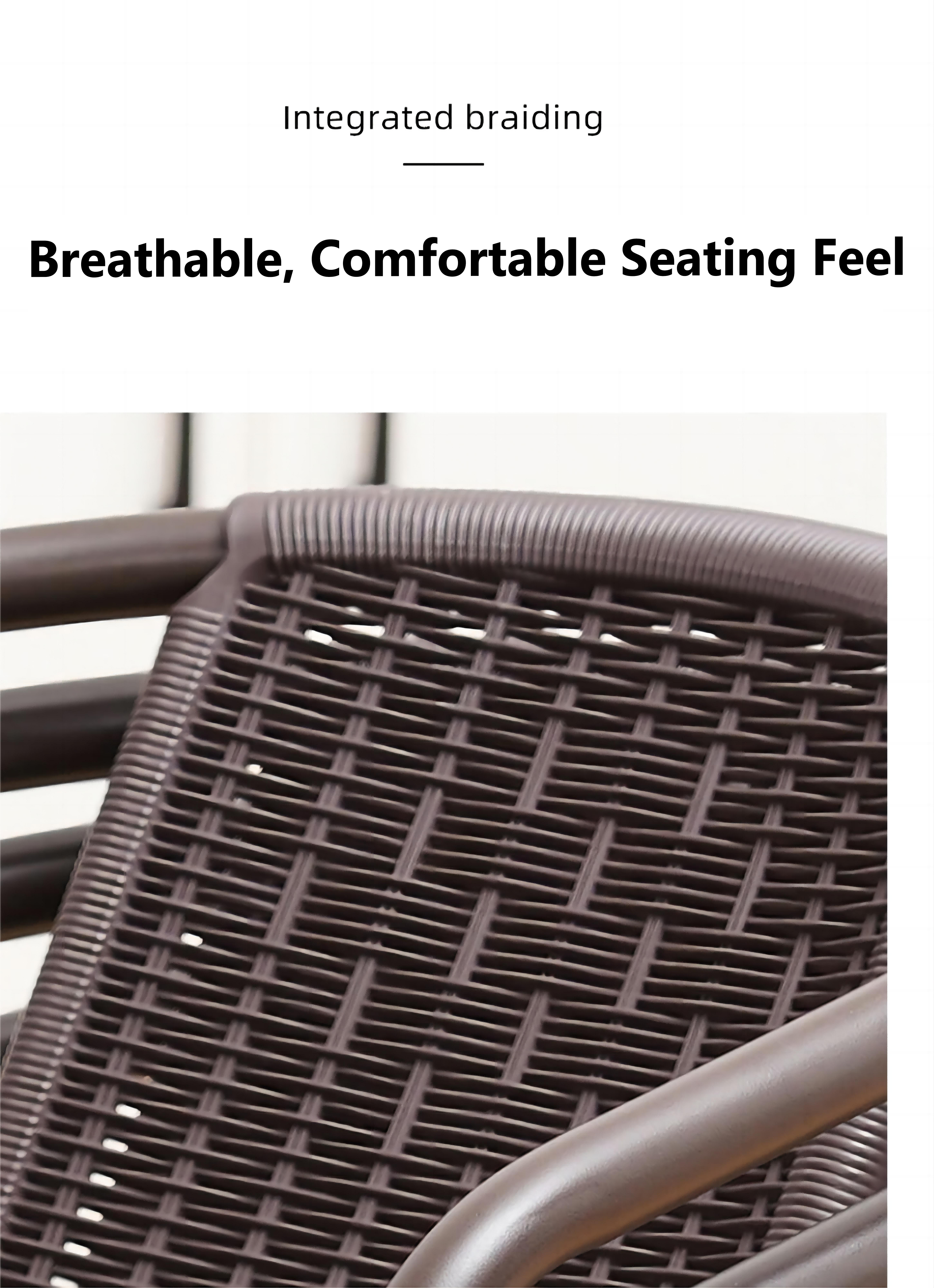 WTHB Outdoor rattan table and chair set 2-4 seaters plastic rattan ...