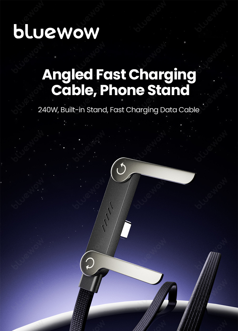 BlueWow 240W USB Type C Angled Stand Data Cable IP USB Type C to Type C ...