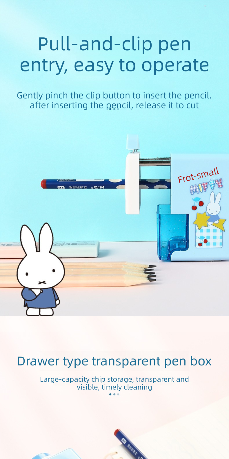 M&G Stationery Genuine Miffy Student Pencil Sharpener Pencil Sharpener Pencil Sharpener Miffy ...