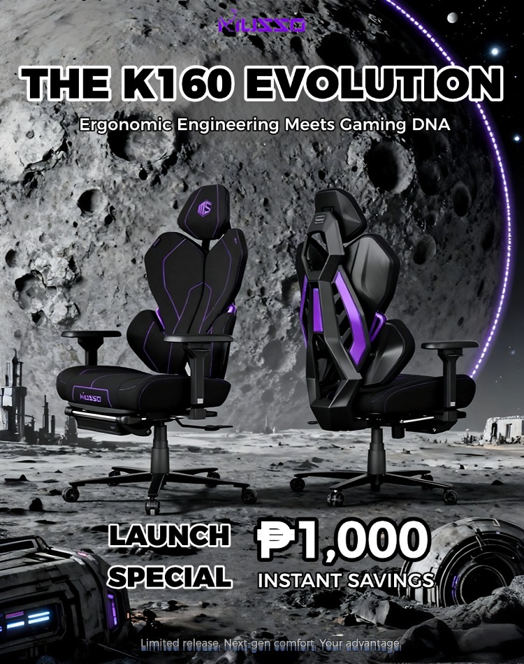 Musso Aerofly K160 Ergonomic Gaming Chair with Footrest 160° Recline ...
