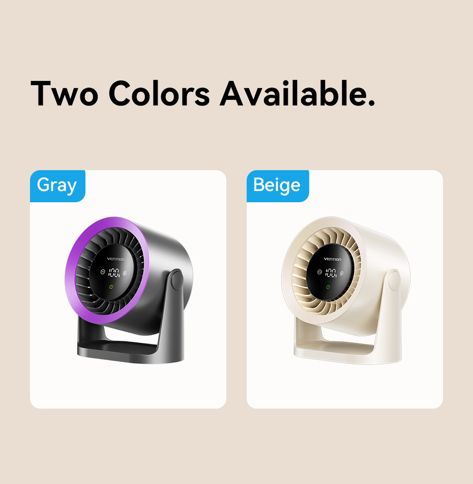 Vention Ultra Performance Desk Fan 5000mAh - 100 Speed Settings Air ...