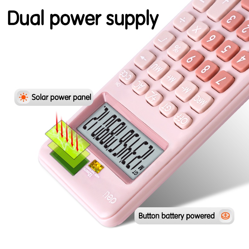 Deli Portable Calculator EM120 Mini Cartoon Calculator Student Office ...