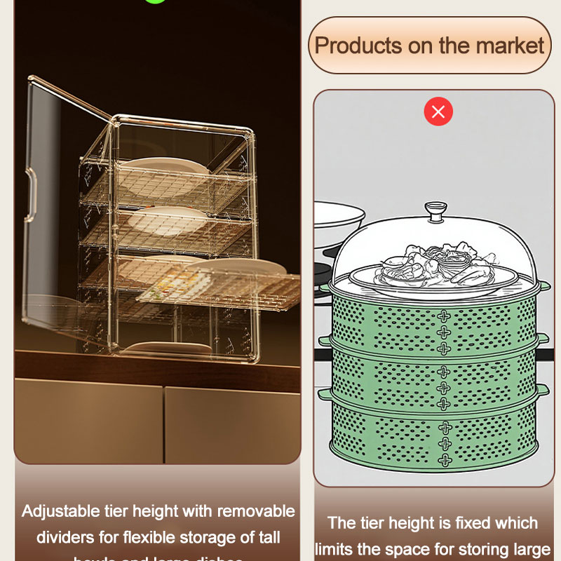 5Layer Household Food Storage Box nsulated Keeper Basket Rice Cover ...