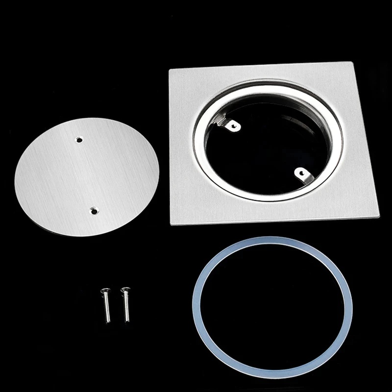 【COD】10*10cm Clean Out Floor Drain 304 Stainless Steel Quick ...