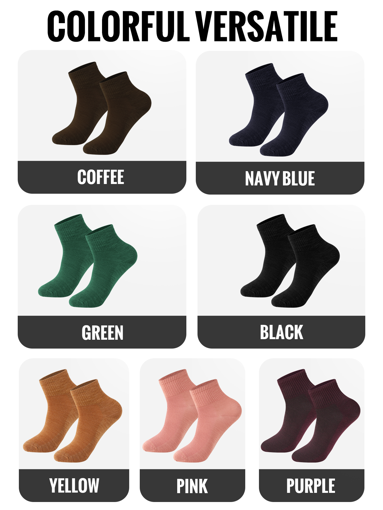 WRELS Merino Wool Socks Athletic Cycling Tennis Golf Moisture-Wicking # ...