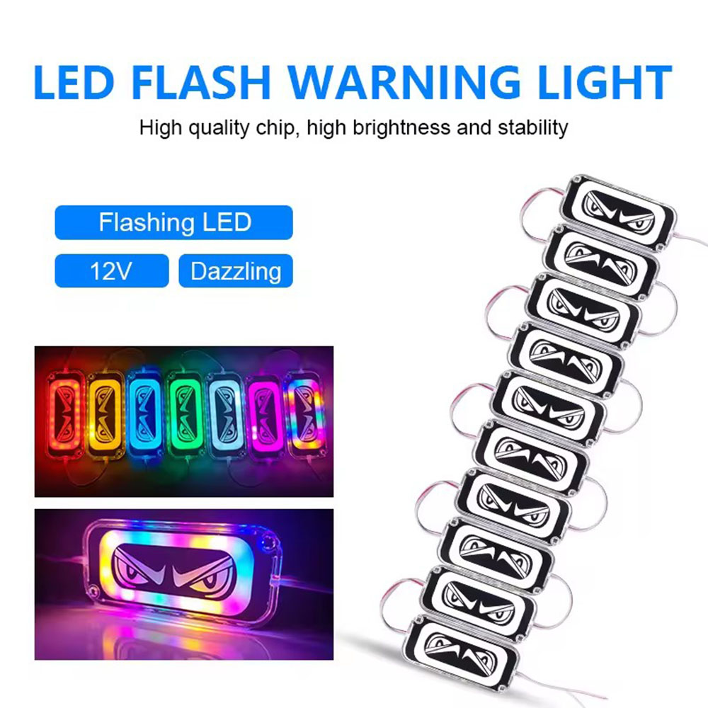 1pcs RGB Led Evil Eye Module Demon Eye Strobe Warning Light Car ...