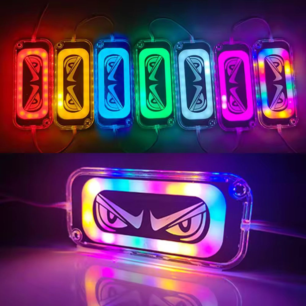 1pcs RGB Led Evil Eye Module Demon Eye Strobe Warning Light Car ...