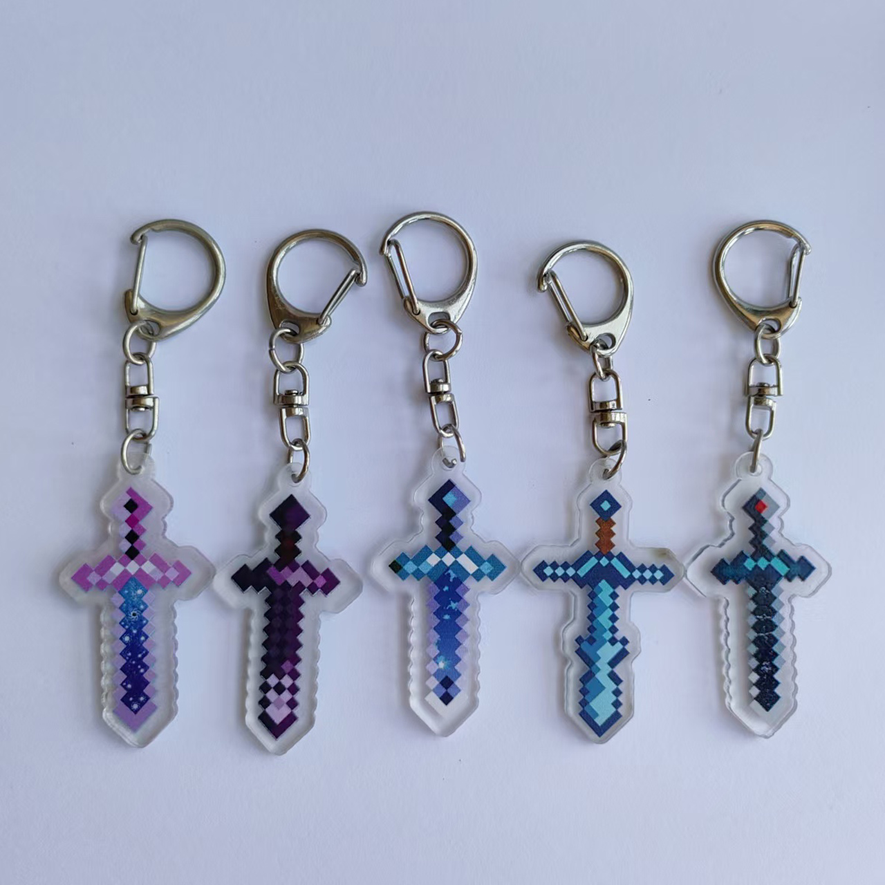 Minecraft Peripheral Keychain - MC Totem of Undying, Diamond Sword ...