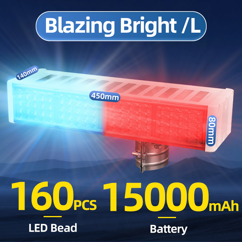 KKSKY solar strobe light blinker warning light hazard flashing red and ...