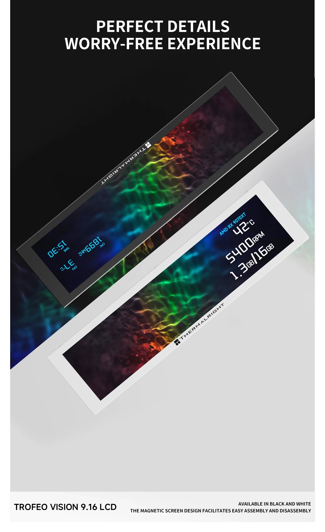 Thermalright TROFEO VISION 9.16-inch USB-C Secondary Screen Magnetic HD ...