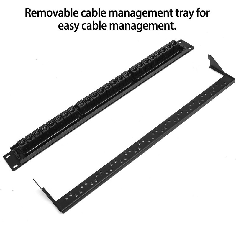 24 Ports Patch Panel CAT6 UTP All-metal Rack Mount Suitable Inline ...