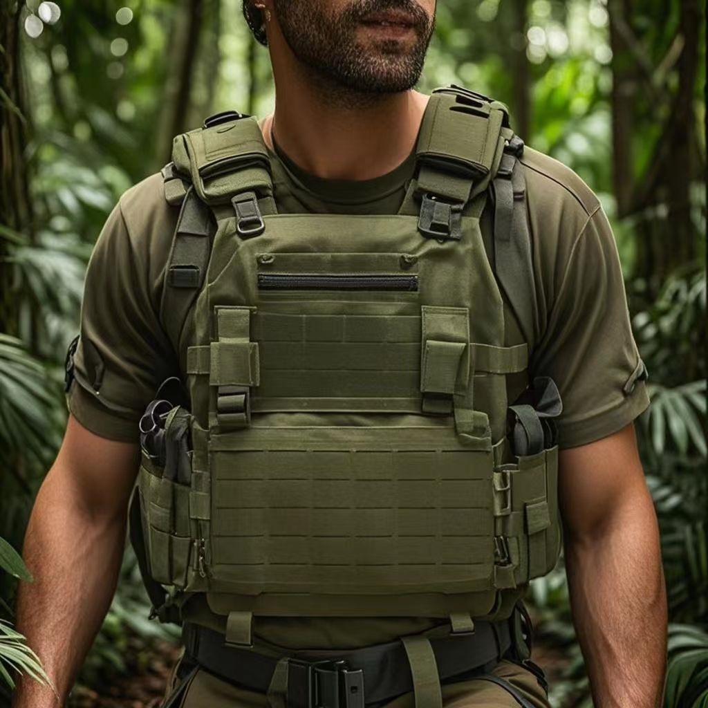 6094 Tactical Vest Set Laser-Cut MOLLE Plate Carrier | Choose 1/2/3 ...