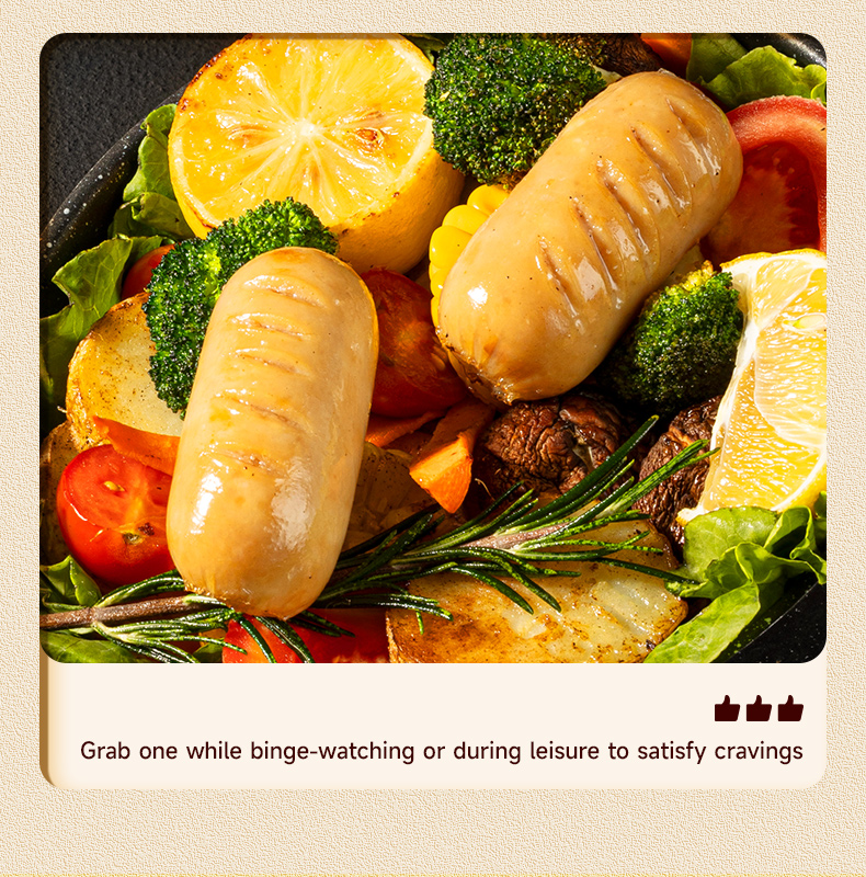 BIBIZAN 24% Protein Chicken Sausage Low Fat Breakfast Option Bento Side ...