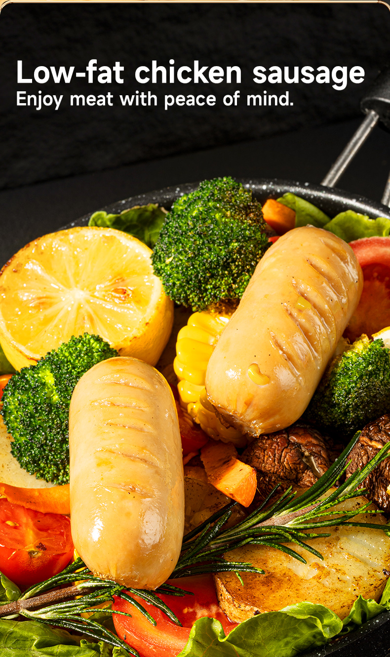 BIBIZAN 24% Protein Chicken Sausage Low Fat Breakfast Option Bento Side ...