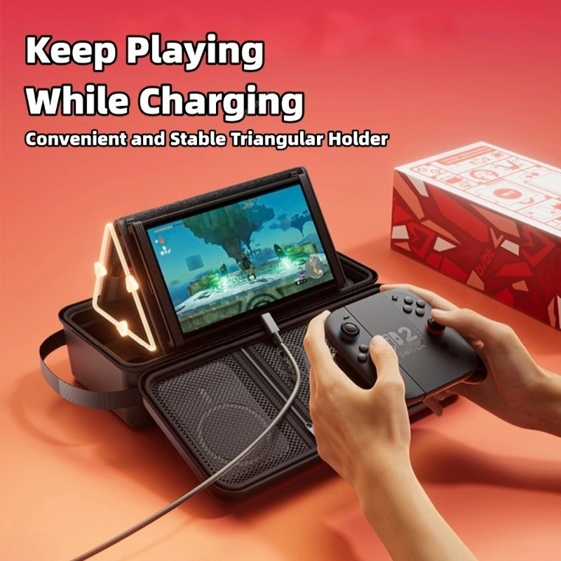 Switch Storage Bag For Nintendo Switch 1/OLED/2 Large Capacity Stand ...