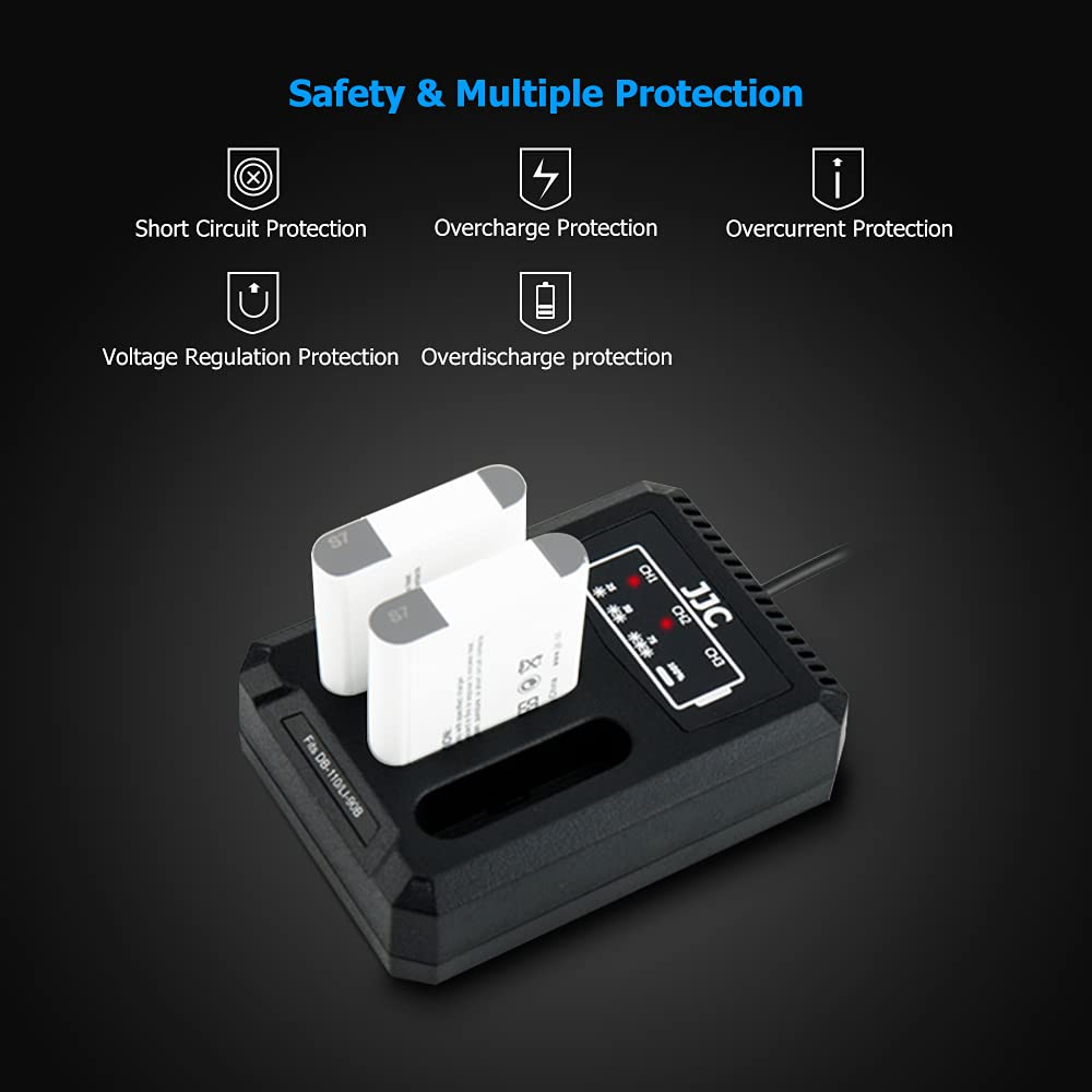 JJC DB-120 Battery Charger for DB120 Ricoh GR4 GR IV Camera USB Type-C ...