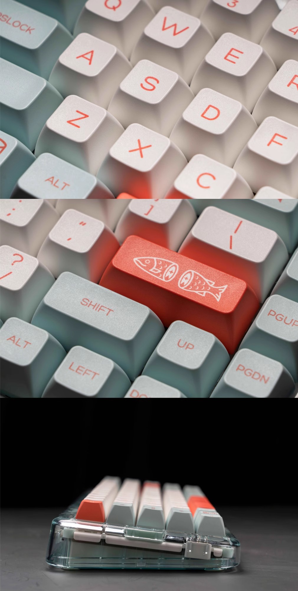 Salmon keycaps PBT HSA profile Dye-Sublimation keycap 131 keys | Shopee ...