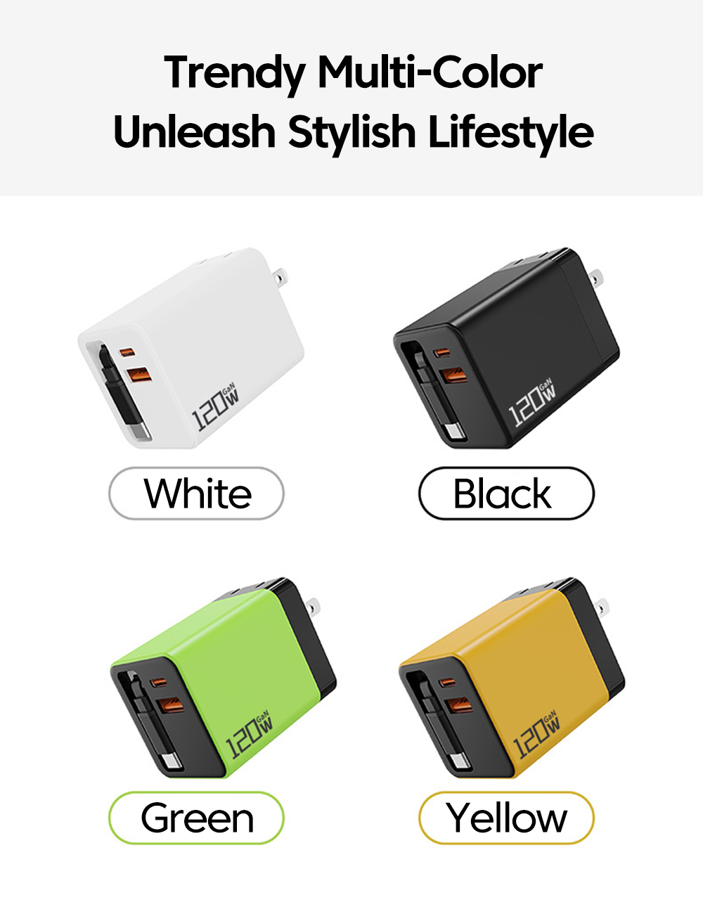 Elough 3 in 1 Charger USB Type C Fast Charging Phone Charger Adapter ...