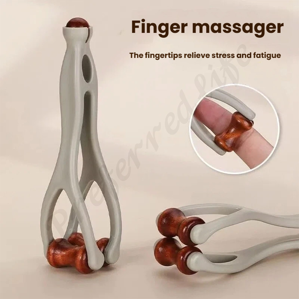 Wooden Finger Massage Roller - Multipurpose Acupressure Stick for Hand ...