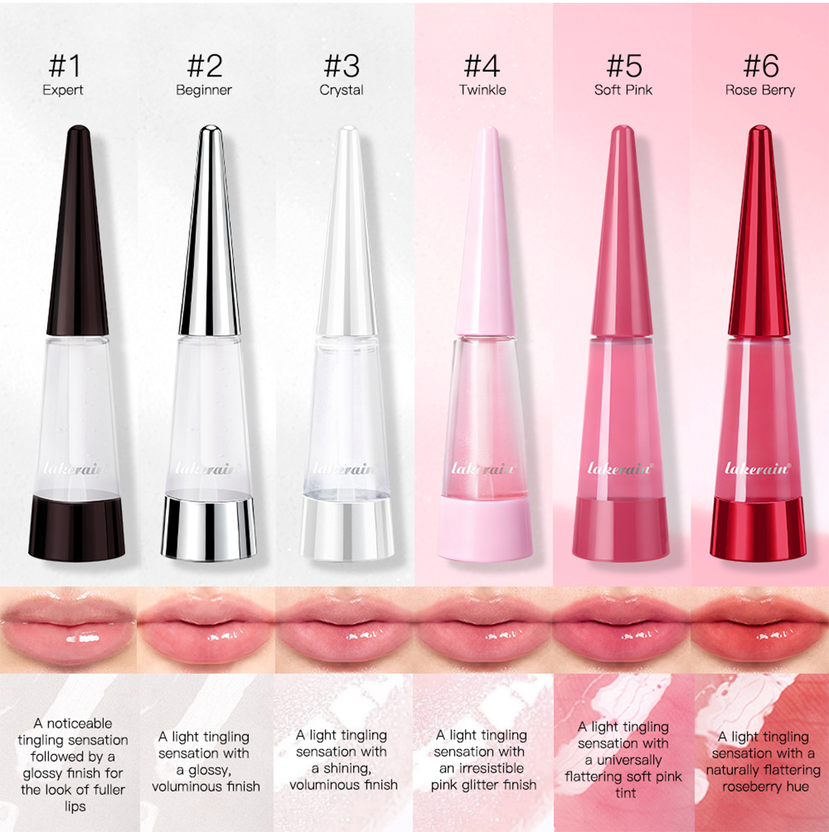 Lakerain Lip Plumper Gloss - Instant Volumizing & Hydration with ...