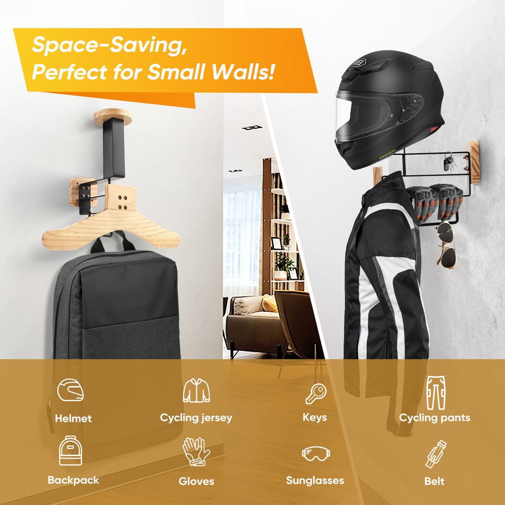 COD/Best Quality Motorcycle Coat Rack, Motorcycle Helmet Rack Wall ...