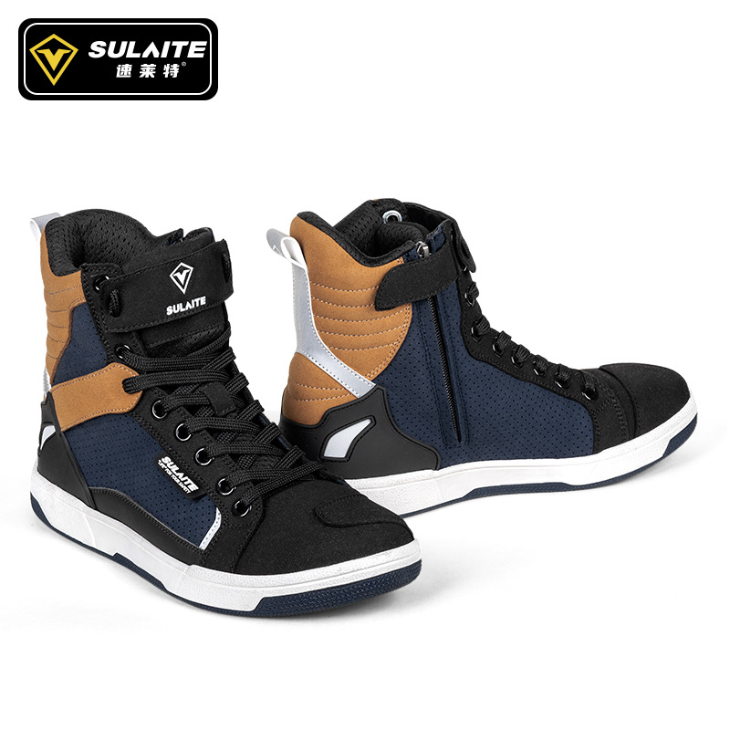 SULAITE Motorcycle Riding Shoes Off-Road Rider Motorcycle Boots Spring ...