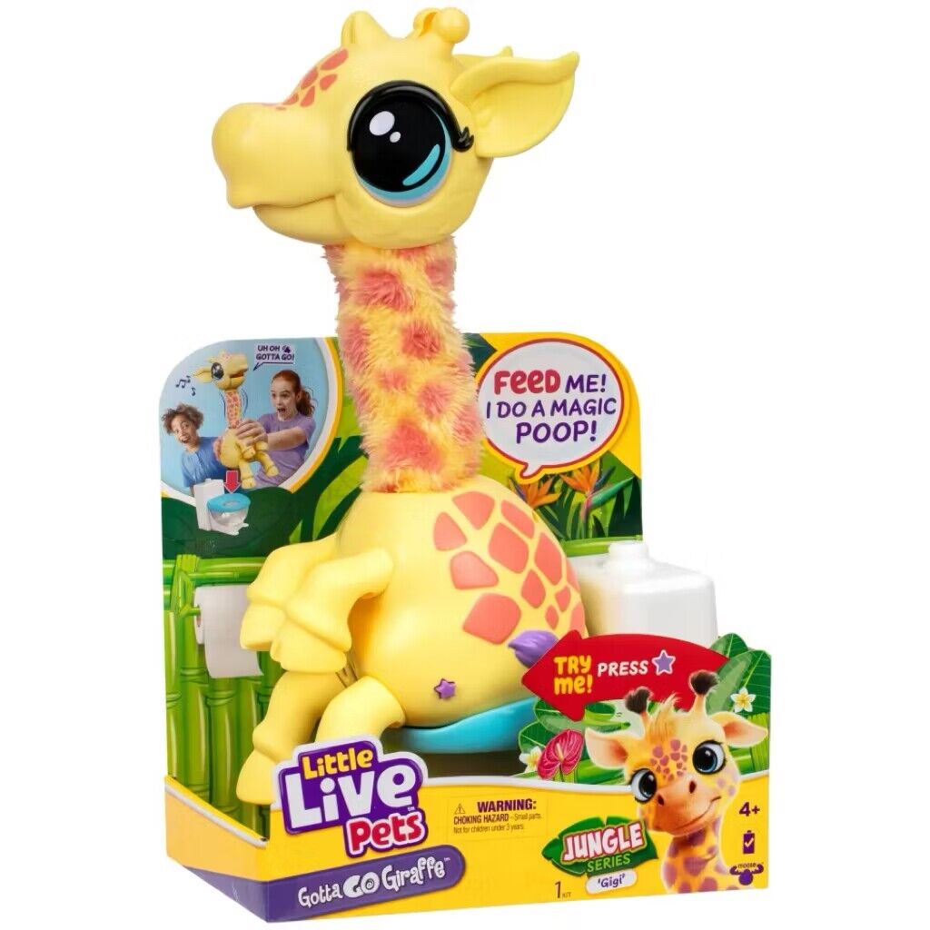 American Little Live Pets Giraffe Poop Toy Electronic Pet with Toilet ...