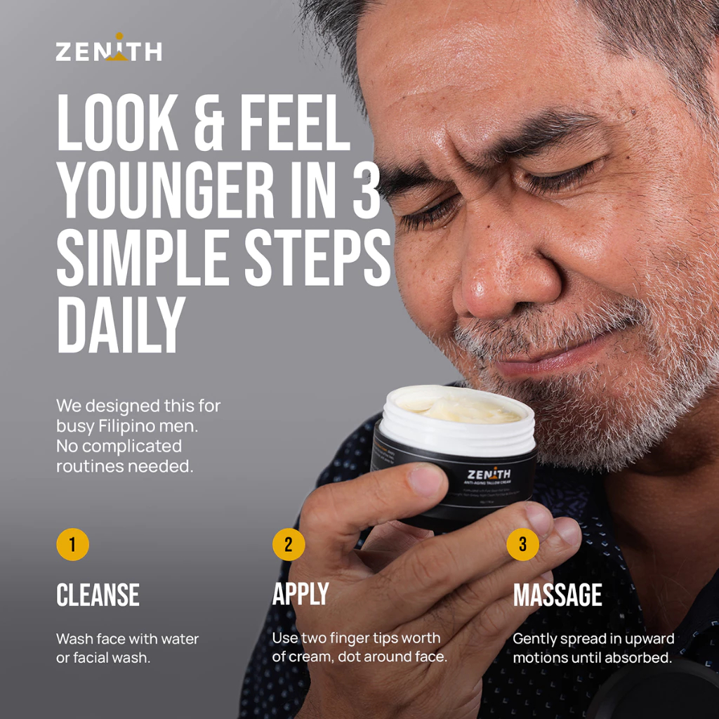 Zenith Anti-Aging Tallow Cream - Fights Aging, Acne, Dry Skin, Dark Spots - Made For Filipino ...