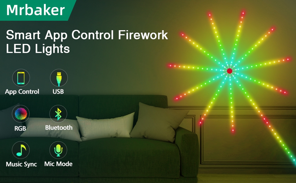 Smart Music-Sync Firework LED Strip for Christmas & New Year! App ...