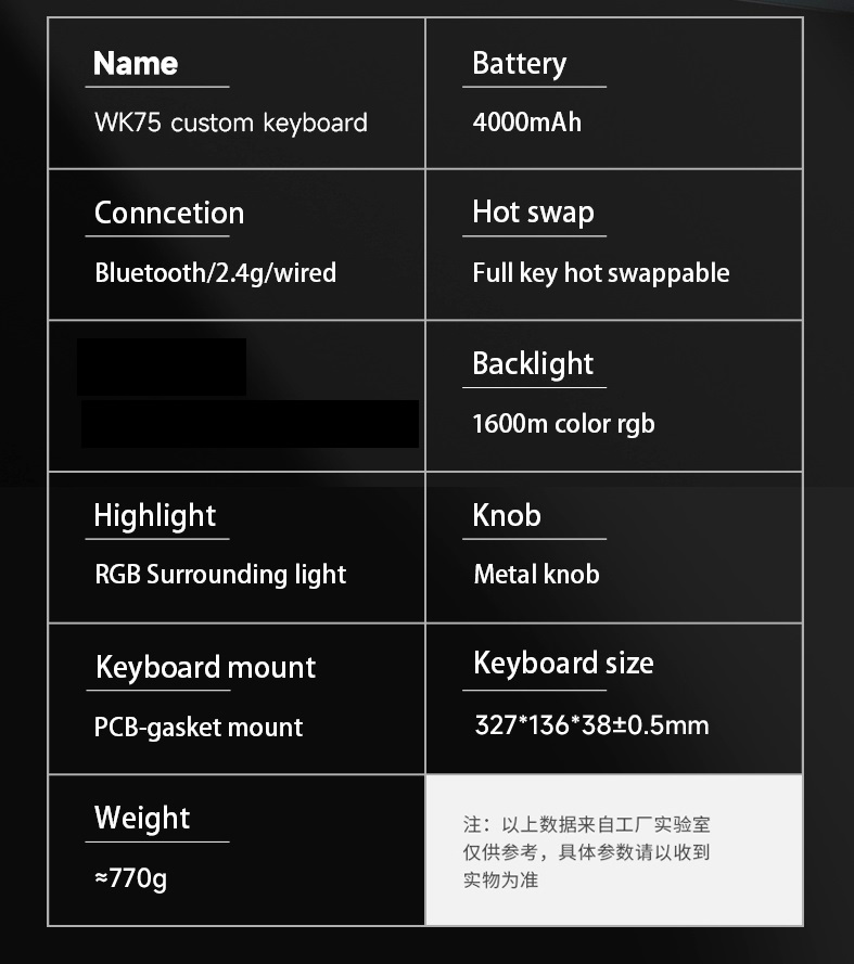 WEIKAV WK75 Wireless Mechanical Keyboard with Knob 75% RGB Hot ...