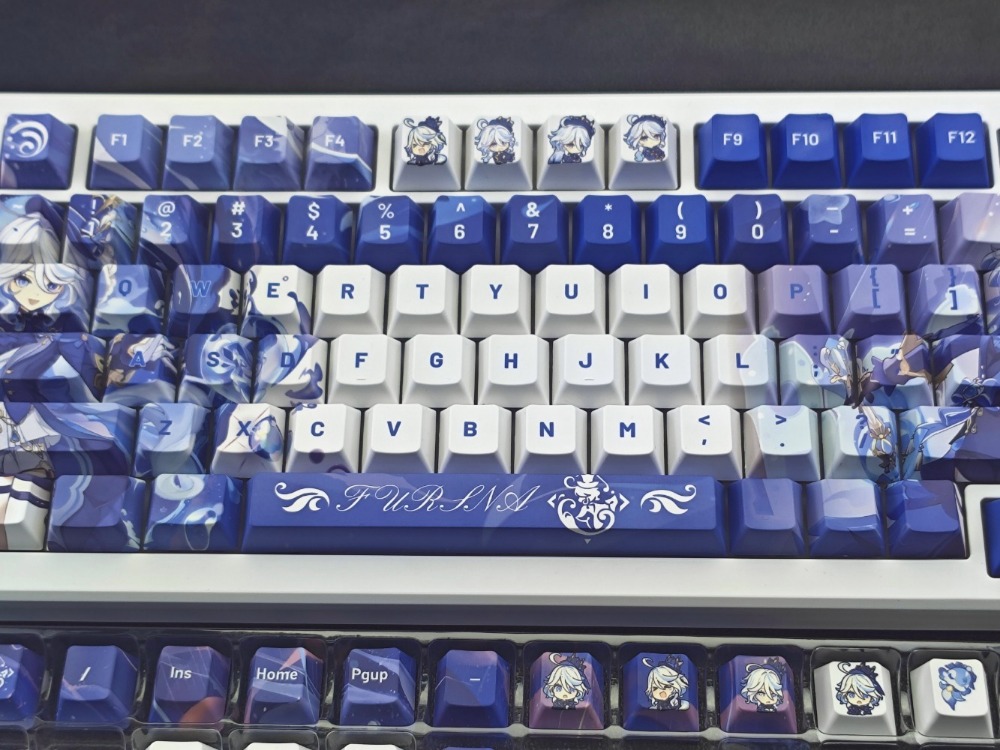 Genshin Impact Furina Focalors Keycap Cherry Profile PBT Five-side ...