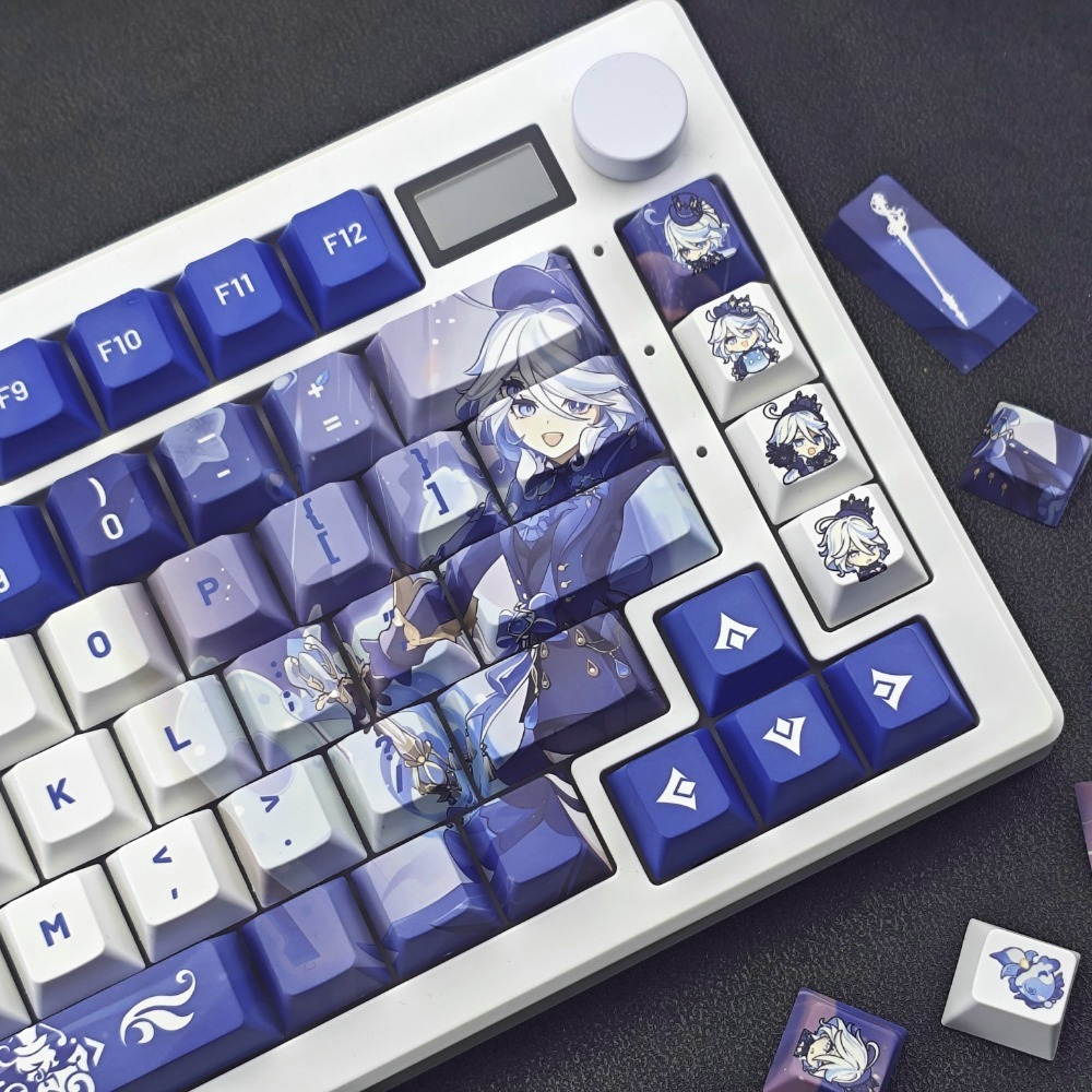 Genshin Impact Furina Focalors Keycap Cherry Profile PBT Five-side ...