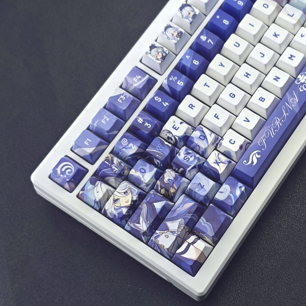 Genshin Impact Furina Focalors Keycap Cherry Profile PBT Five-side ...