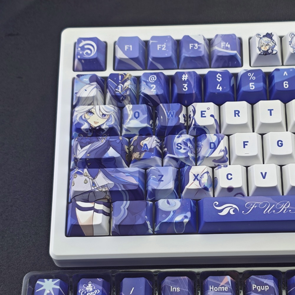 Genshin Impact Furina Focalors Keycap Cherry Profile PBT Five-side ...