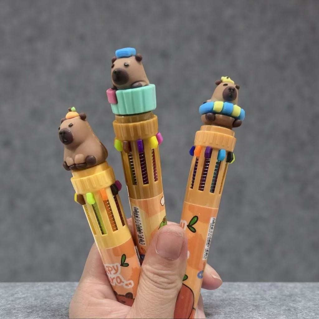 Capivara Pen Kit | 3pcs Capybara Pens, 10 Colors, 7mm Spherical Tip ...