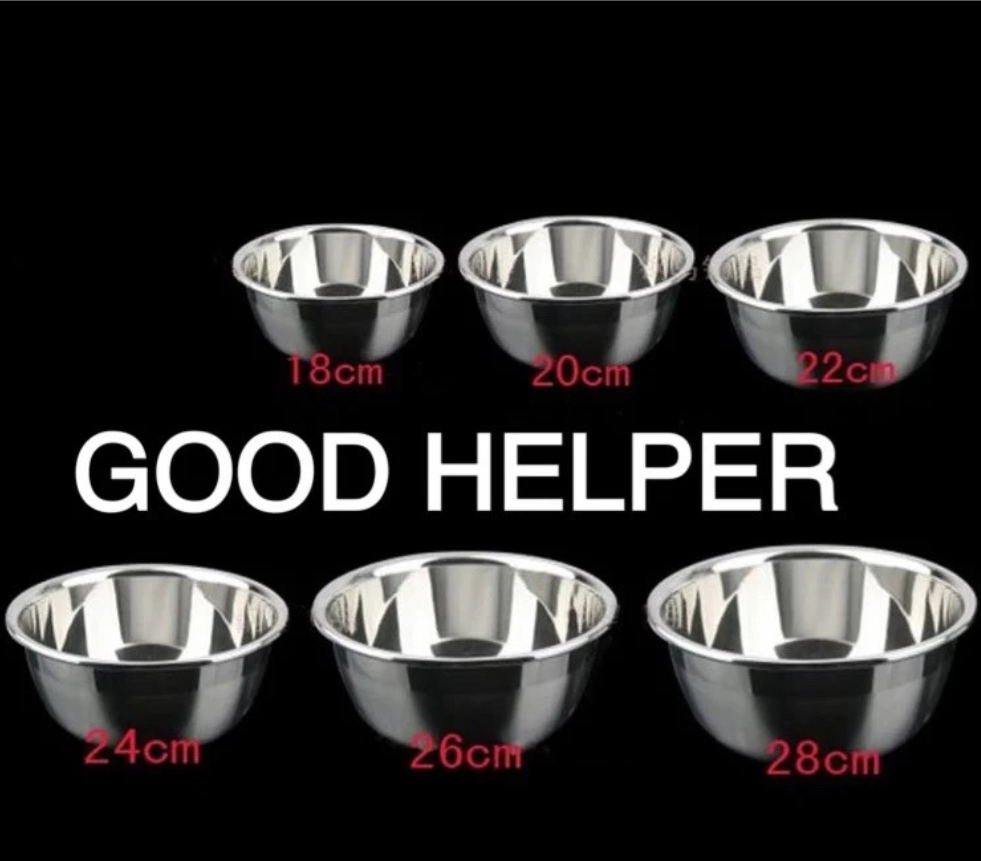 Mixing Bowl Stainless Steel Basin Thick Salad Bowl Big Size Baking Bowl ...