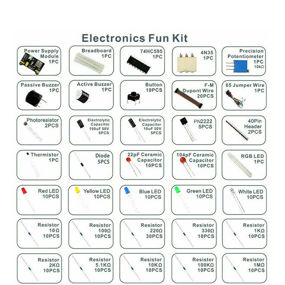 830 Breadboard Set Tie-points Breadboard Set Electronic Component Basic ...